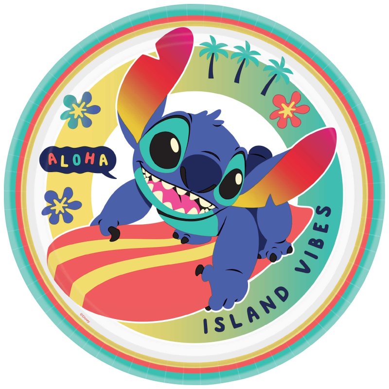 Lilo & Stitch Large Paper Plates 8pk – Top Party Supplies, Hoppers ...