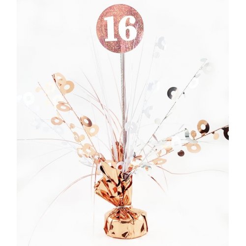 16th Birthday Centerpiece Weight Rose Gold Top Party Supplies