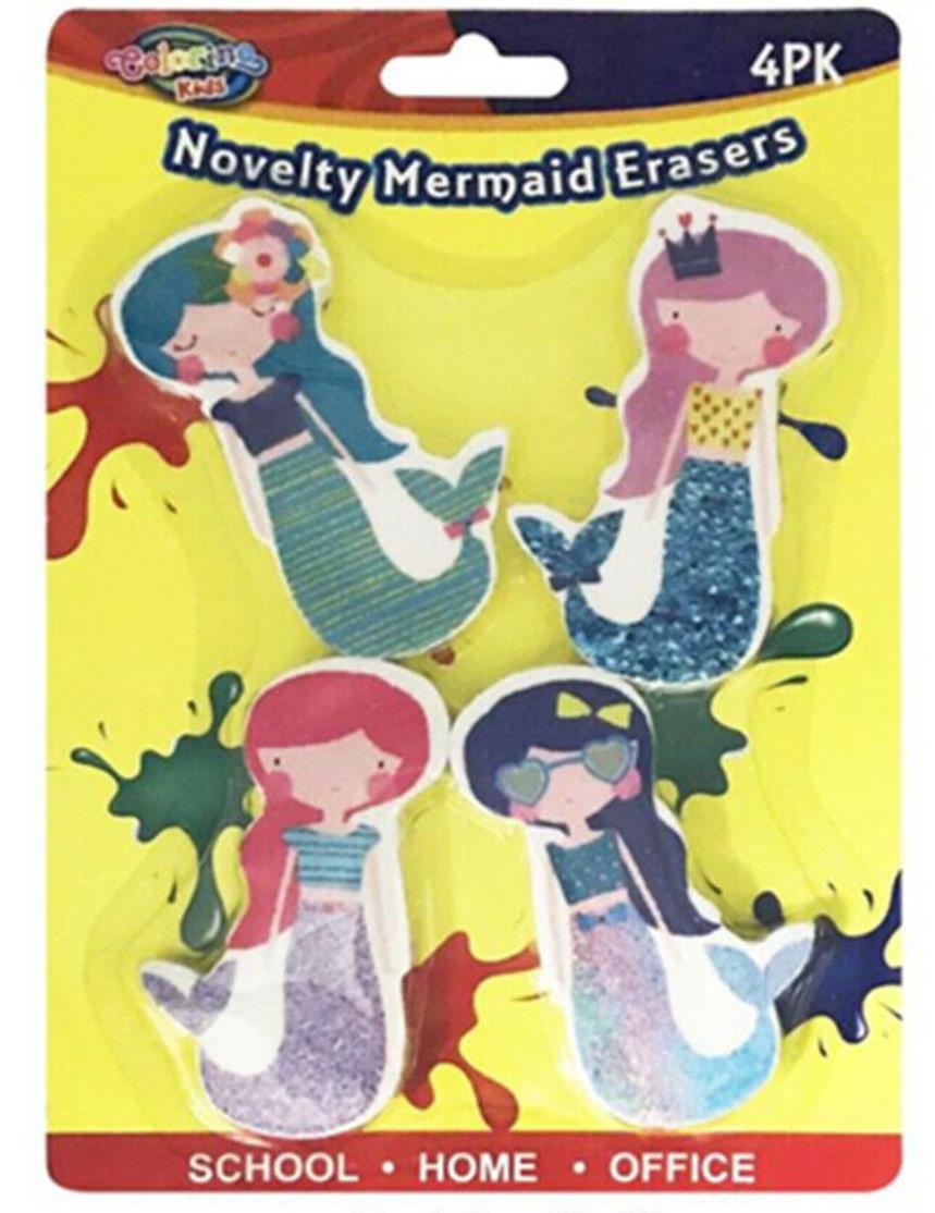 Mermaid Erasers Party Favors Return Gifts Loot Bag Party Fillers 4PK ...