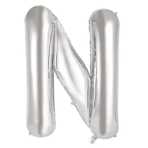 N 86cm Silver Alphabet / Letter Foil Balloon – Top Party Supplies ...