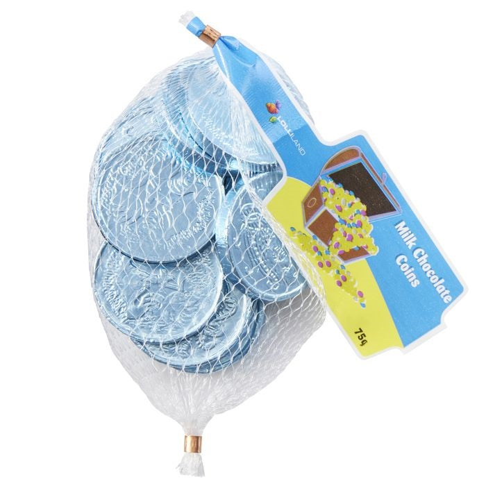 Lolliland Blue Chocolate Coins Candy Lollies - 65g – Top Party Supplies ...