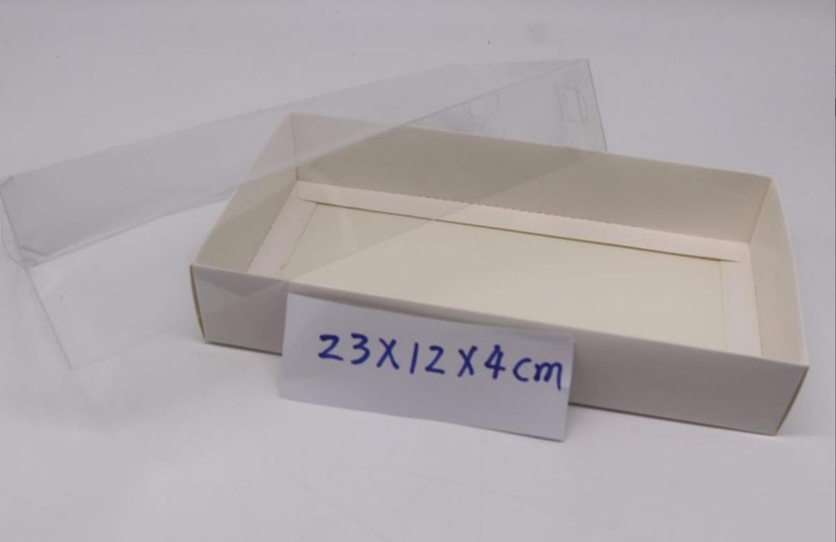 2pcs 23x12x4cm Rectangle Cookie Box With Clear PVC Lid – Top Party ...