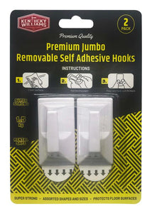 2PK Jumbo Removable Self Adhesive Hooks – Top Party Supplies, Hoppers ...