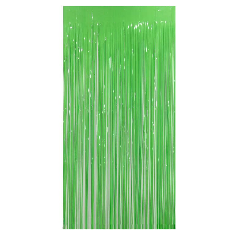 Neon Green Foil Door Curtain Backdrop 1M Wide X 2M Long – Top Party ...