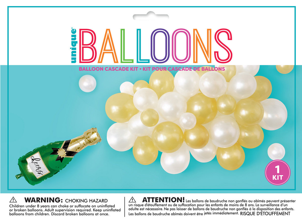 Chamagne Bottle Cascade Balloon Arch Garland Kit – Top Party Supplies ...
