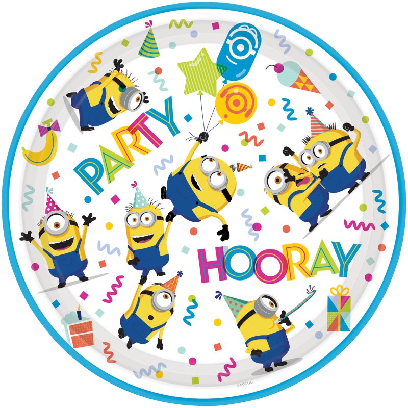Large Minions Paper Plates 8pk – Top Party Supplies, Hoppers Crossing ...