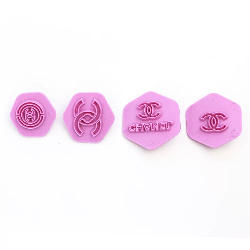 Chanel Logo Luxury Brand Plunger Fondant Cookie Cutter Set 4pcs – Top ...