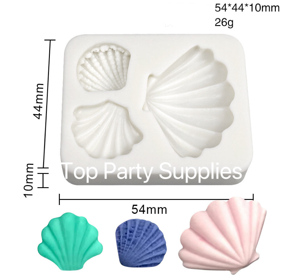 Sea shell Cake Silicone Fondant Mould – Top Party Supplies, Hoppers ...