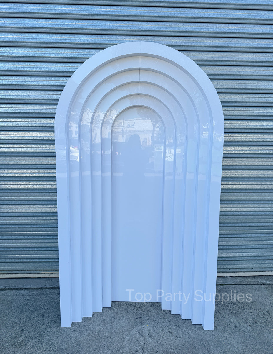120x210cm Acrylic 3D Layers White Arch – Top Party Supplies, Hoppers ...