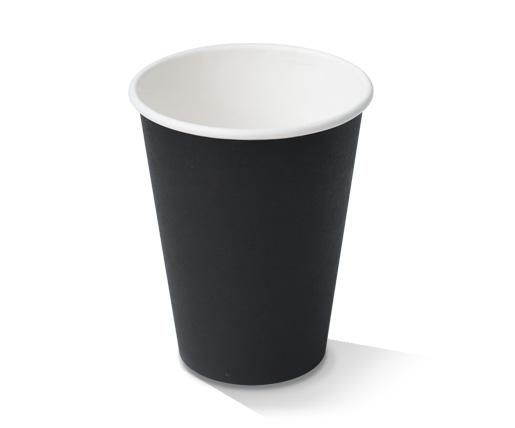 50pk 12oz /340ml Black Paper PE Coated Drinking Cup – Top Party ...