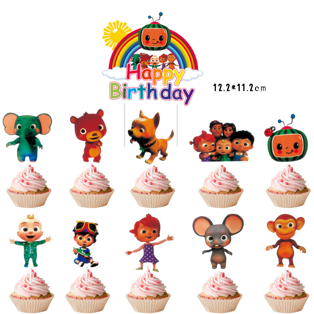 Cocomelon Paper Cake Toppers 11pk – Top Party Supplies, Hoppers ...
