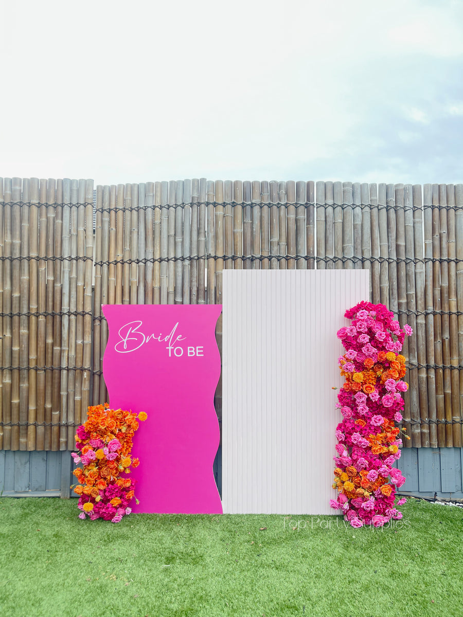 Rectangle Pastel Pink Ripple Wall – Top Party Supplies, Hoppers ...