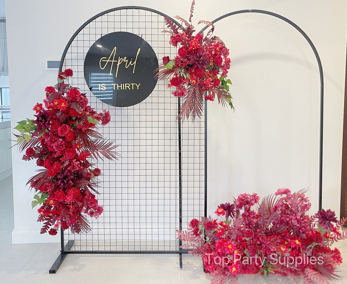 Black Mesh Arch Backdrop – Top Party Supplies, Hoppers Crossing ...