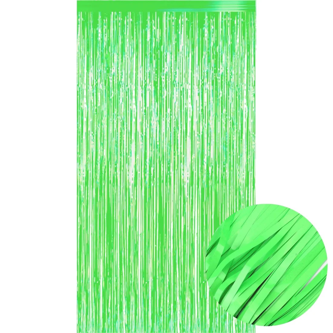 Neon Green Foil Door Curtain Backdrop 1M Wide X 2M Long – Top Party ...