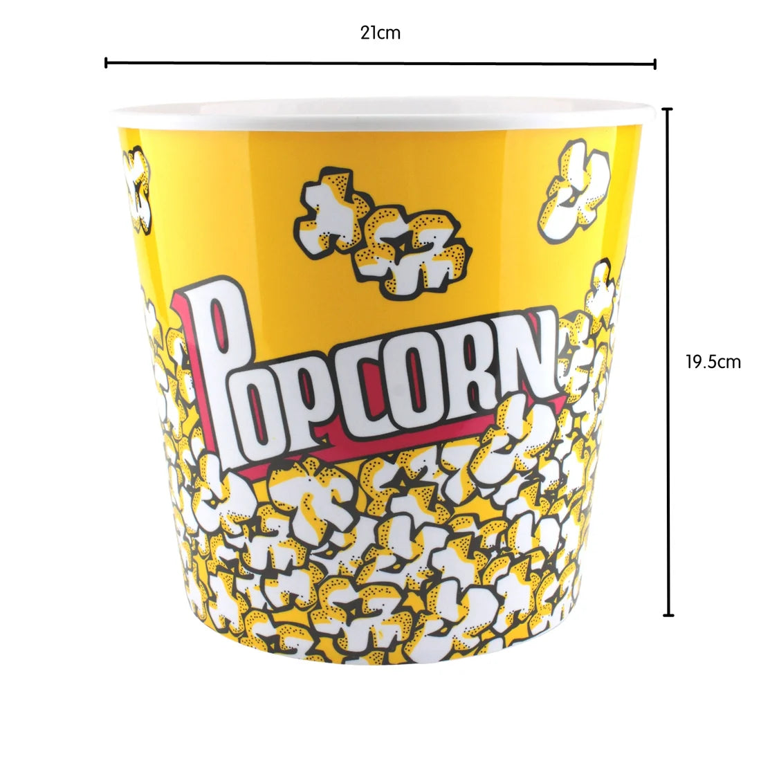 Jumbo Yellow Plastic Reusable Popcorn Bucket – Top Party Supplies ...