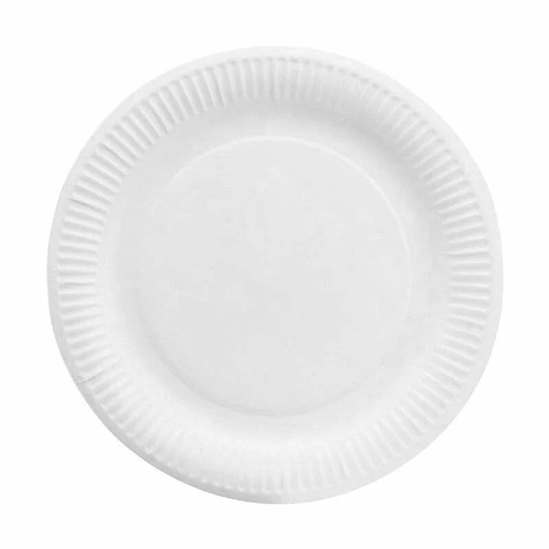 White Large Round Paper Plates Pack of 50 – Top Party Supplies, Hoppers ...