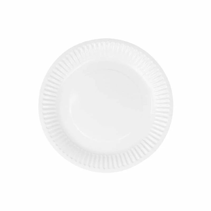 White Small Round Paper Plates Pack of 50 – Top Party Supplies, Hoppers ...