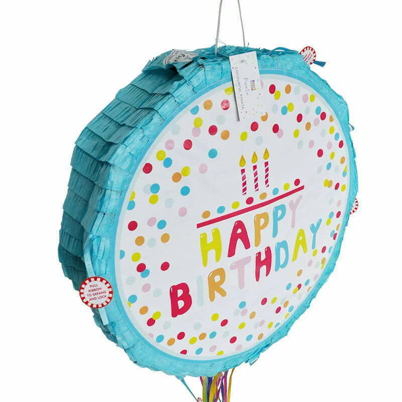 Happy Birthday Round Folded Pinata – Top Party Supplies, Hoppers ...