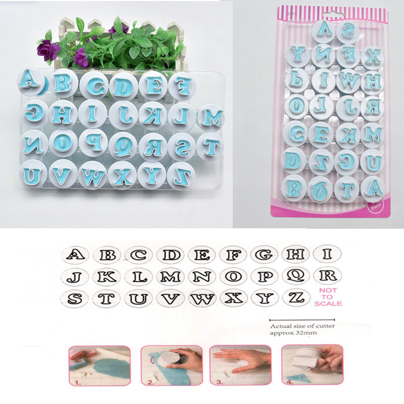 26 Uppercase Alphabet Letter Fondant Icing Cutter Mould Molds Cake Dec ...