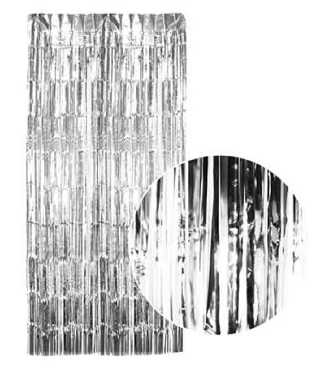Metallic Silver Curtain Backdrop 1M Wide X 2M Long – Top Party Supplies ...