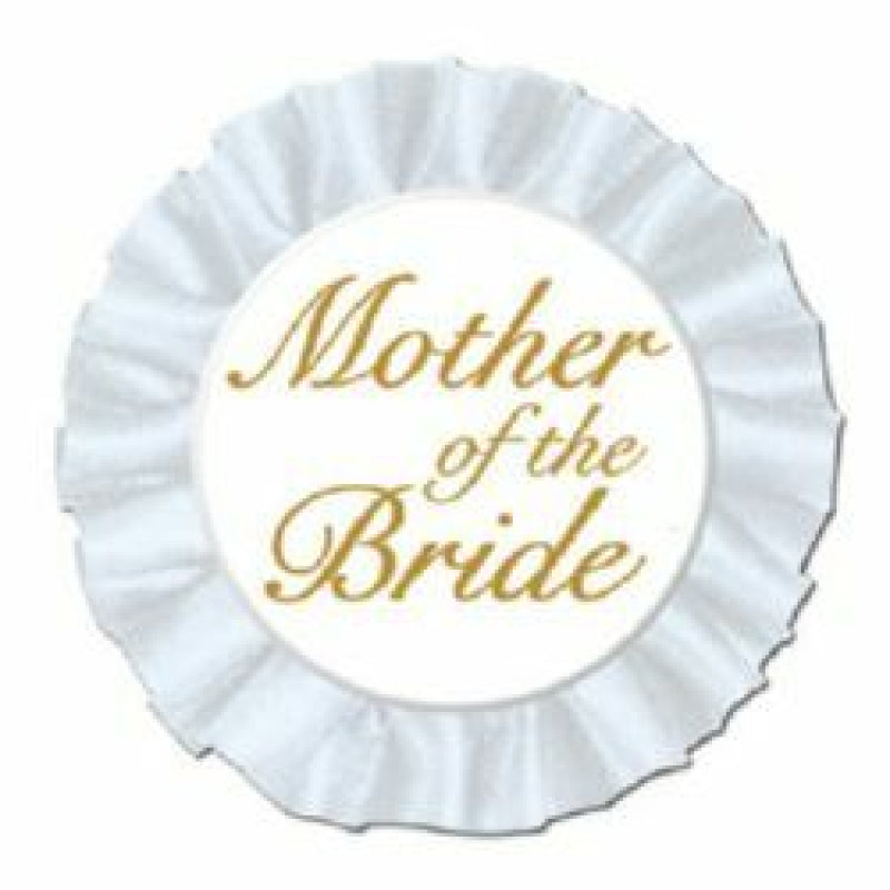 Mother Of The Bride Button Satin Badge – Top Party Supplies, Hoppers ...