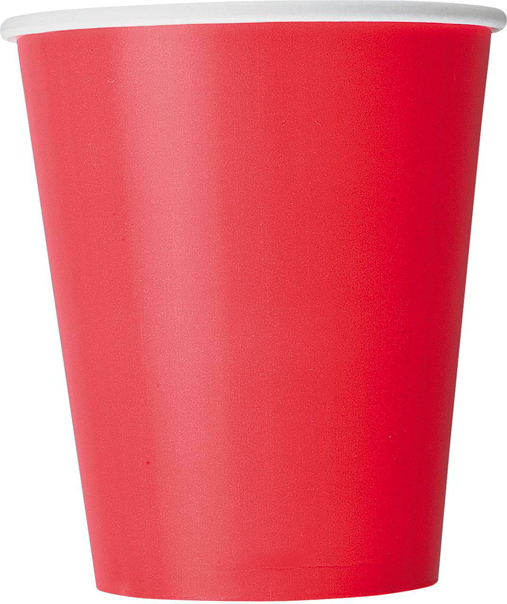 Ruby Red 270ml Paper Cups Pack of 8 – Top Party Supplies, Hoppers ...