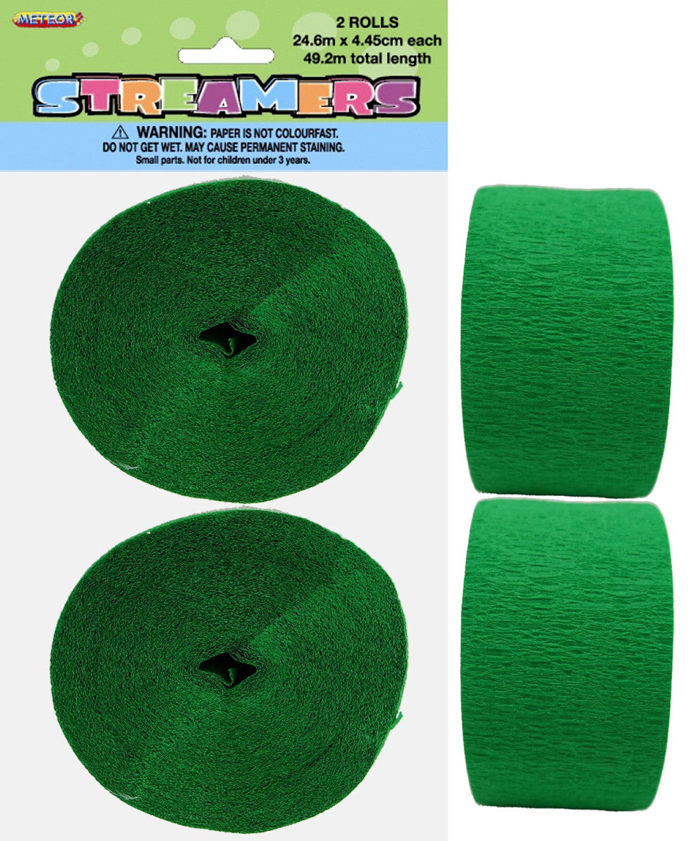 Crepe Streamers 2pk-Green – Top Party Supplies, Hoppers Crossing ...