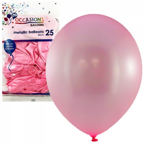 Metallic Light Pink 30cm Balloons 25pk – Top Party Supplies, Hoppers ...
