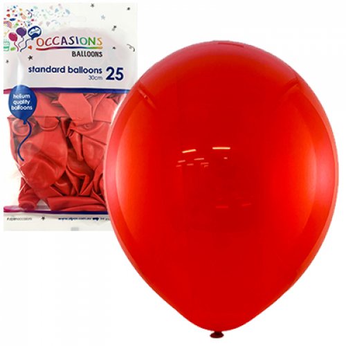 Red 30cm Balloons 25pk – Top Party Supplies, Hoppers Crossing ...