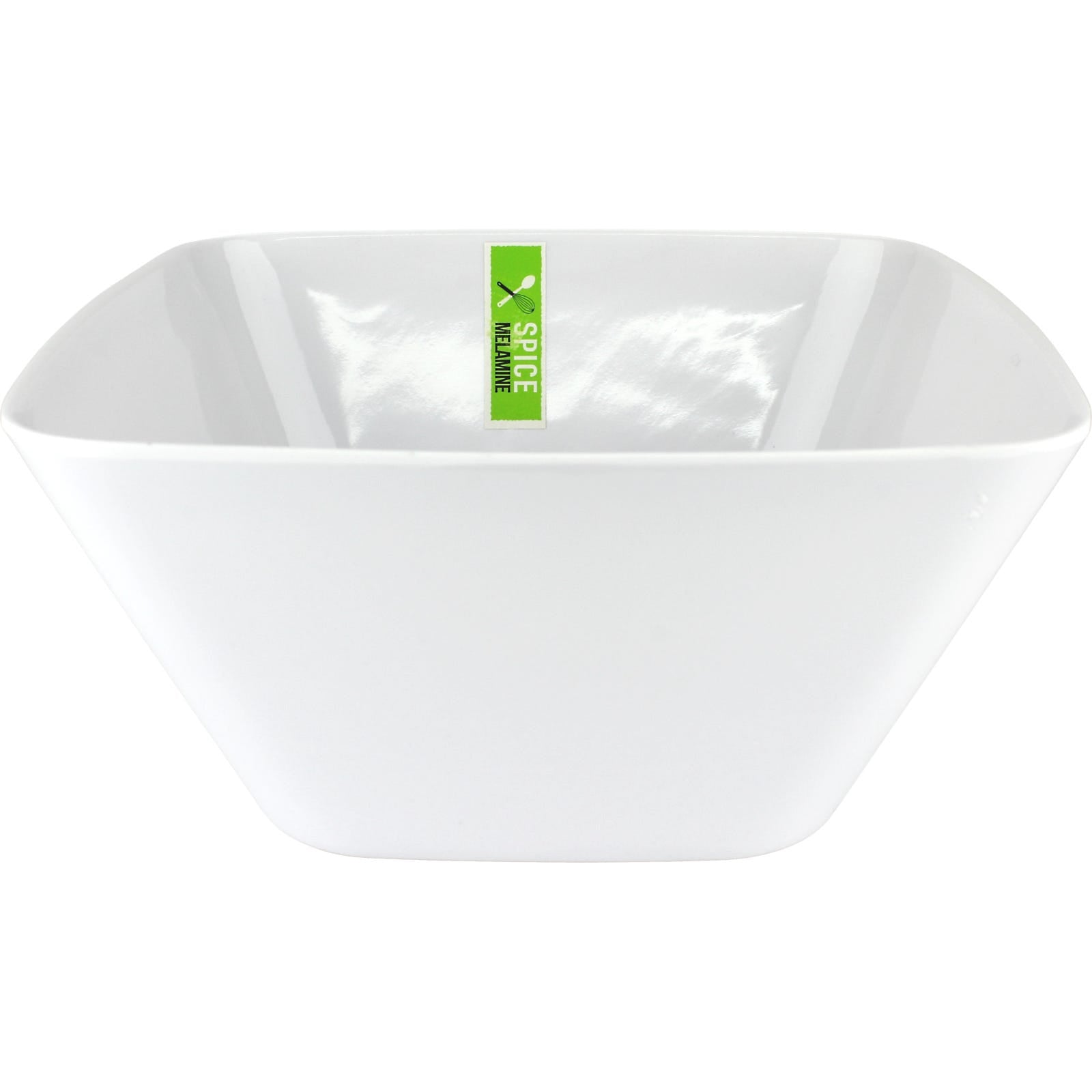 25CM Large White Square Melamine Salad Bowl – Top Party Supplies ...