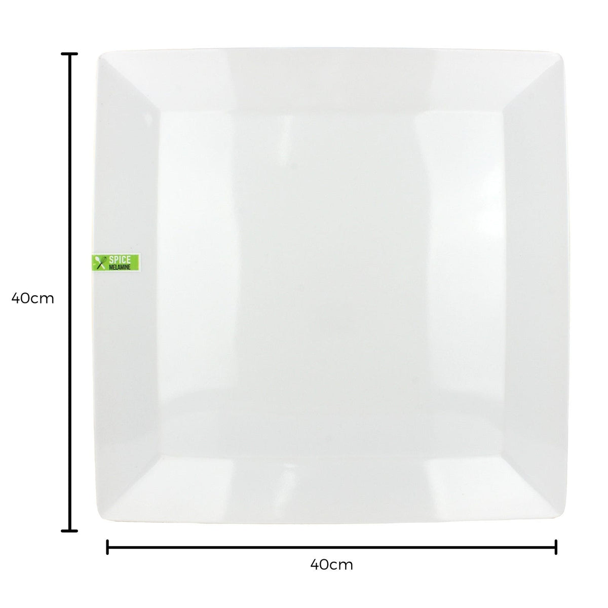 40cm X 40cm Melamine Jumbo White SquarePlatter – Top Party Supplies ...