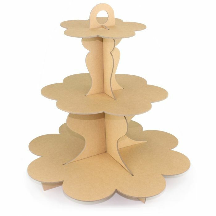 3 Tiers kraft Brown Cardboard Cupcake Stand – Top Party Supplies ...