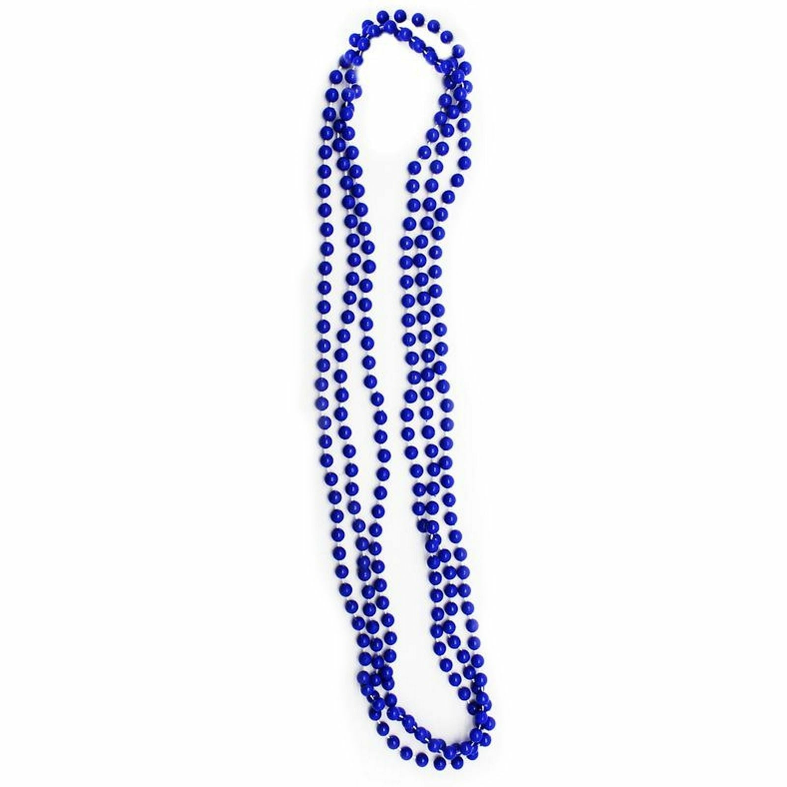 Neon Blue Beaded Plastic Costumes Necklaces – Top Party Supplies ...