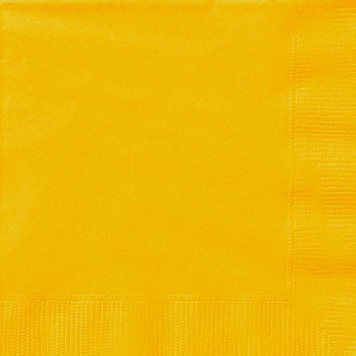 Yellow Large Paper Napkins Serviettes 20PK – Top Party Supplies ...