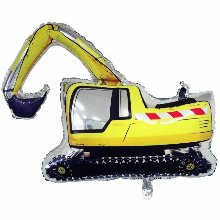 Construction Theme Digger 89cm Jumbo Shape Foil Balloon – Top Party ...