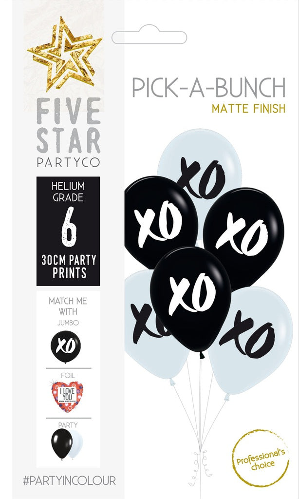XO XO 30cm Asstorted 6pk Latex Balloons – Top Party Supplies, Hoppers ...