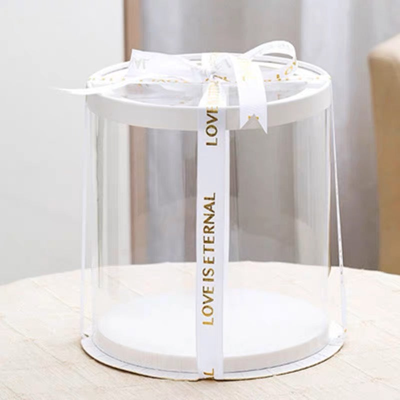 6 x9.5 inches Clear Round Cake Box Gift Box – Top Party Supplies ...