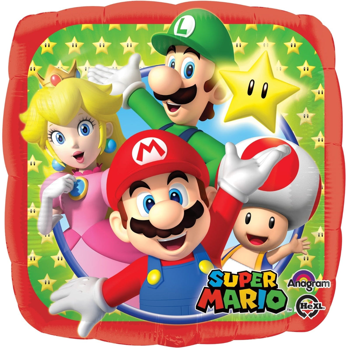 Super Mario Square Licensed Foil Balloon 45cm – Top Party Supplies ...