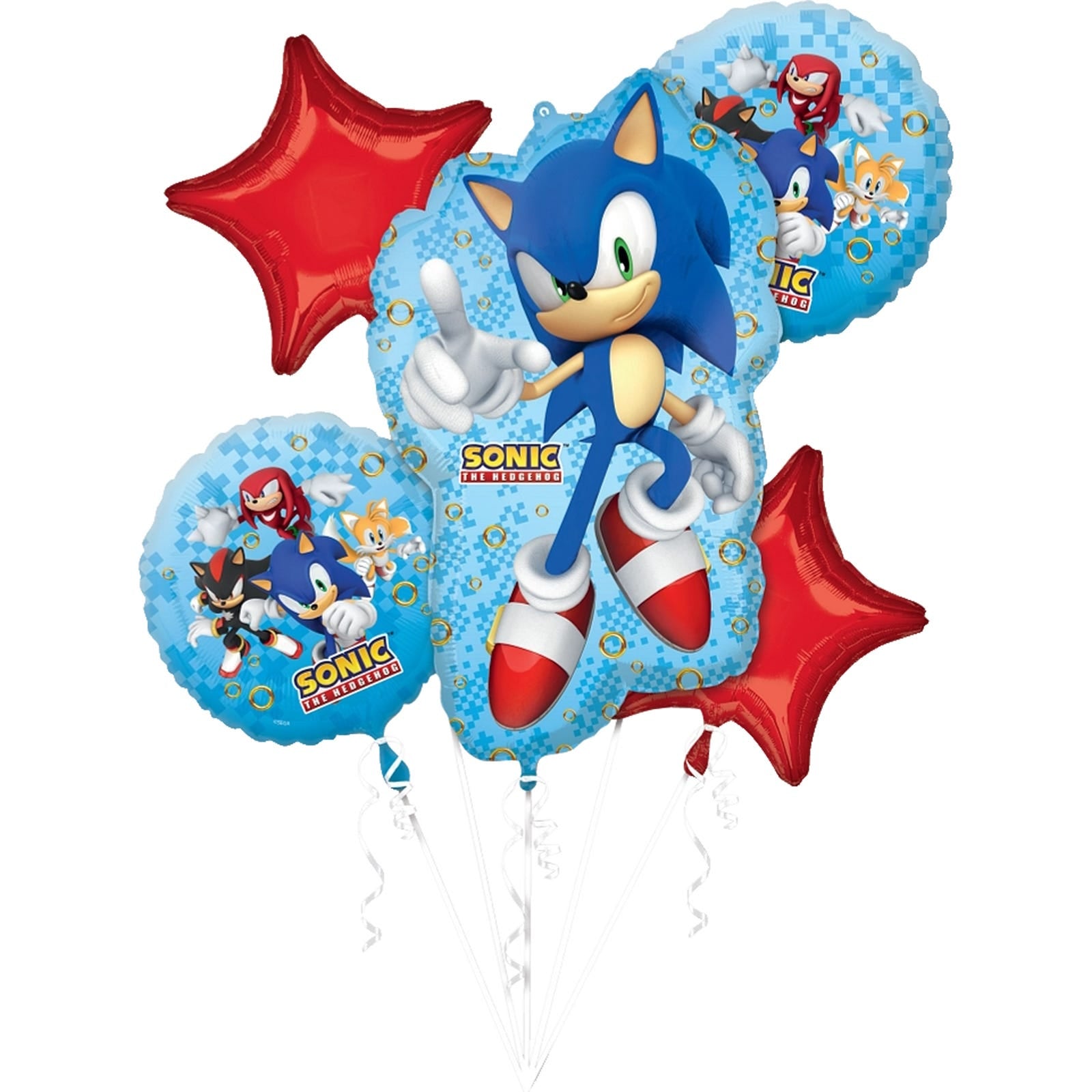 Sonic The Hedgehog Foil Balloons Bouquet Party Decorations – Top Party ...